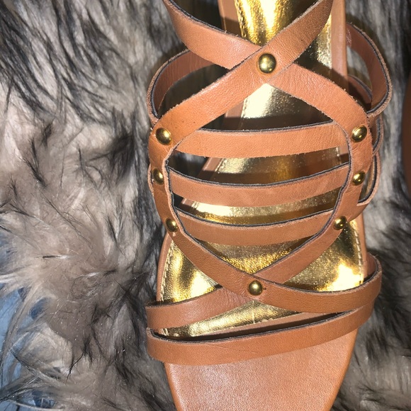 Lauren Ralph Lauren | Shoes | Ralph Lauren Brown Leather Wooden ...